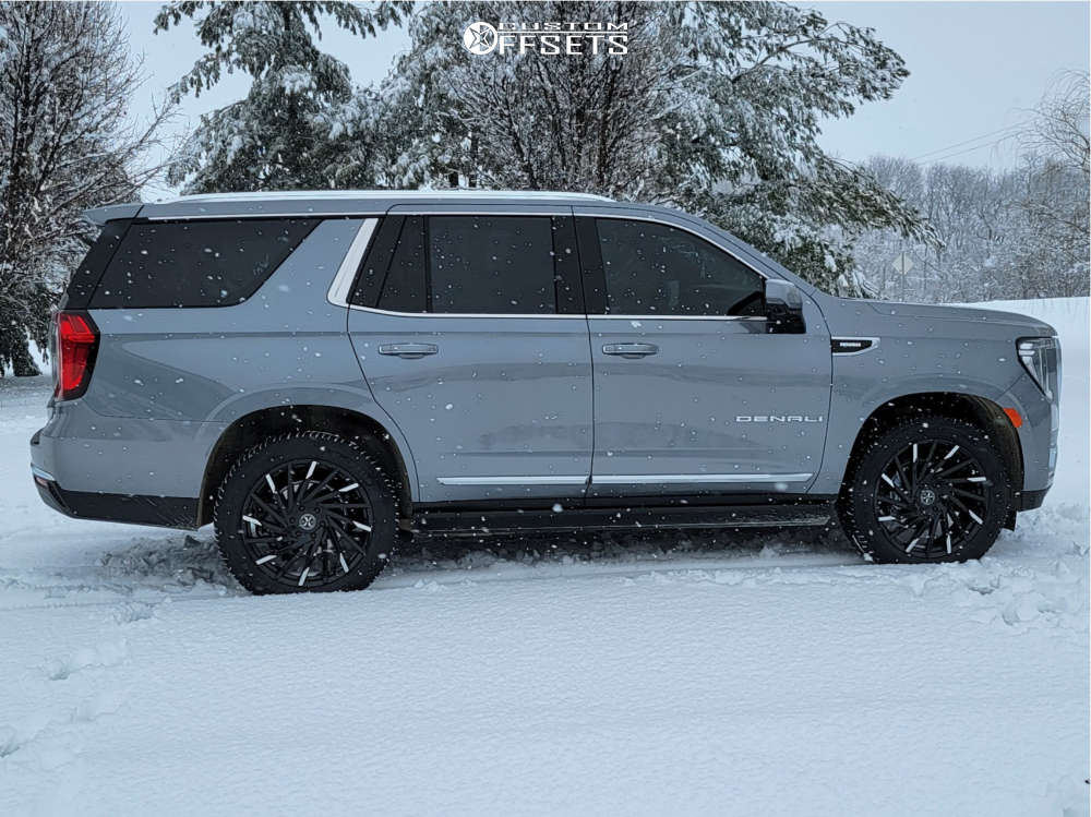 2022 GMC Yukon with 22x9 24 Xcess X02 and 275/50R22 Michelin Defender ...