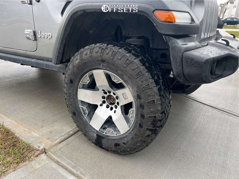 2019 Jeep Wrangler with 18x9 0 XD XD775 and 275/70R18 Goodyear Wrangler ...