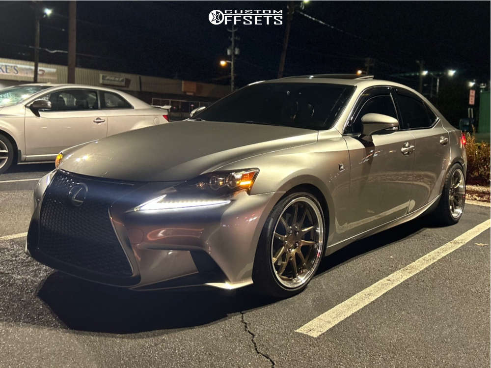 2015 Lexus IS250 with 18x9.5 22 Aodhan Ds07 and 225/40R18 Pirelli ...