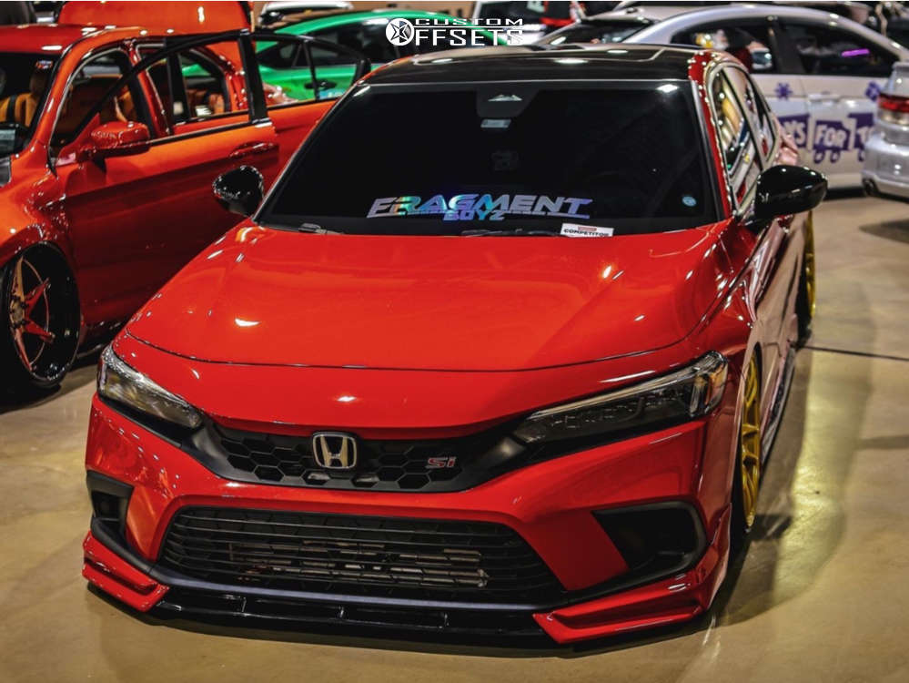 2022 Honda Civic with 18x9.5 38 Work Cr Kai and 225/35R18 Radar Dimax ...