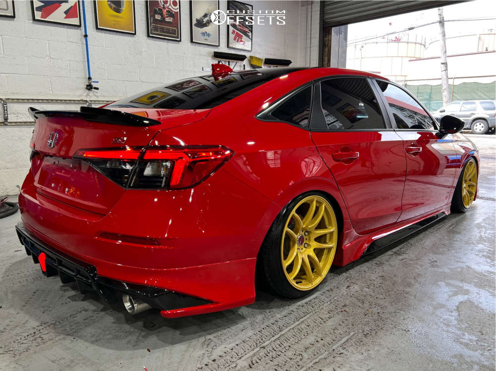 2022 Honda Civic with 18x9.5 38 Work Cr Kai and 225/35R18 Radar Dimax ...