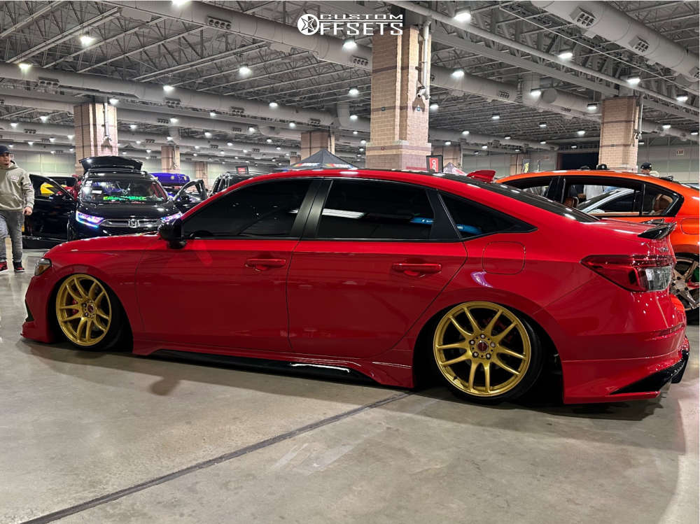 2022 Honda Civic with 18x9.5 38 Work Cr Kai and 225/35R18 Radar Dimax ...