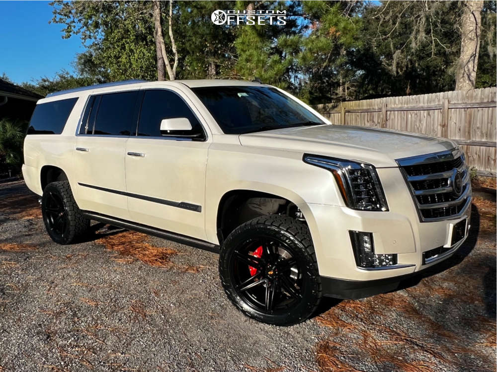 2015 Cadillac Escalade ESV with 22x9.5 0 Rohana Rfv1 and 33/12.5R22 ...