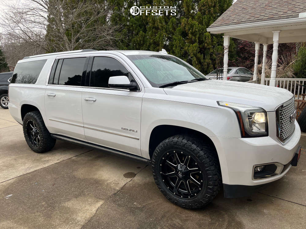 2016 GMC Yukon XL with 20x9 -8 Fuel Maverick and 275/60R20 Nitto Ridge ...