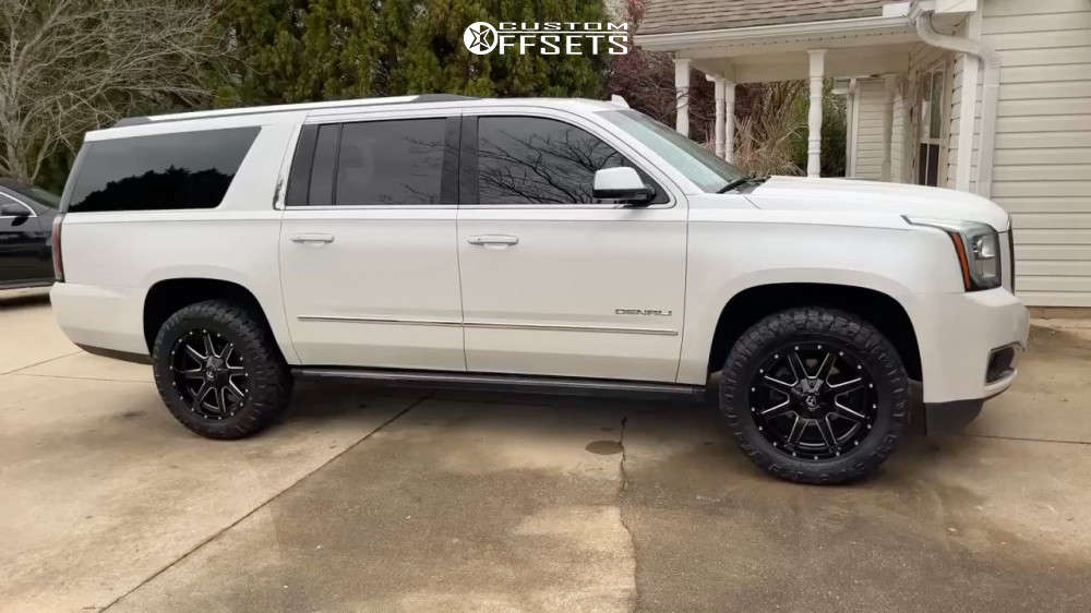 2016 GMC Yukon XL with 20x9 -8 Fuel Maverick and 275/60R20 Nitto Ridge ...