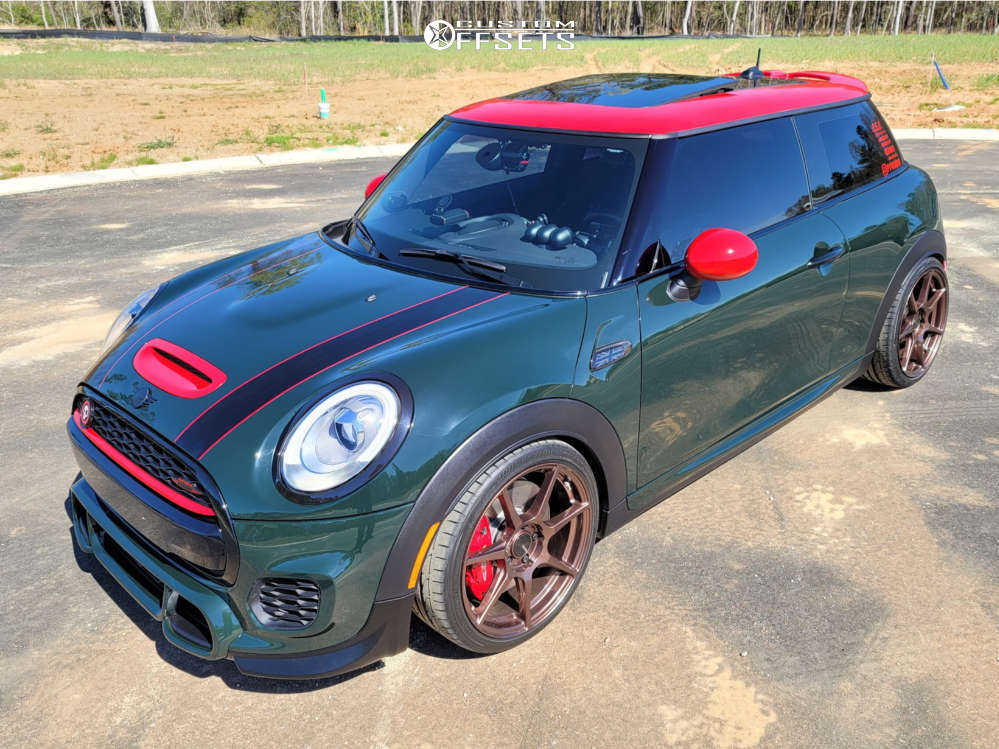 2016 Mini Cooper with 18x8 45 Enkei Tfr and 225/35R18 Bridgestone ...