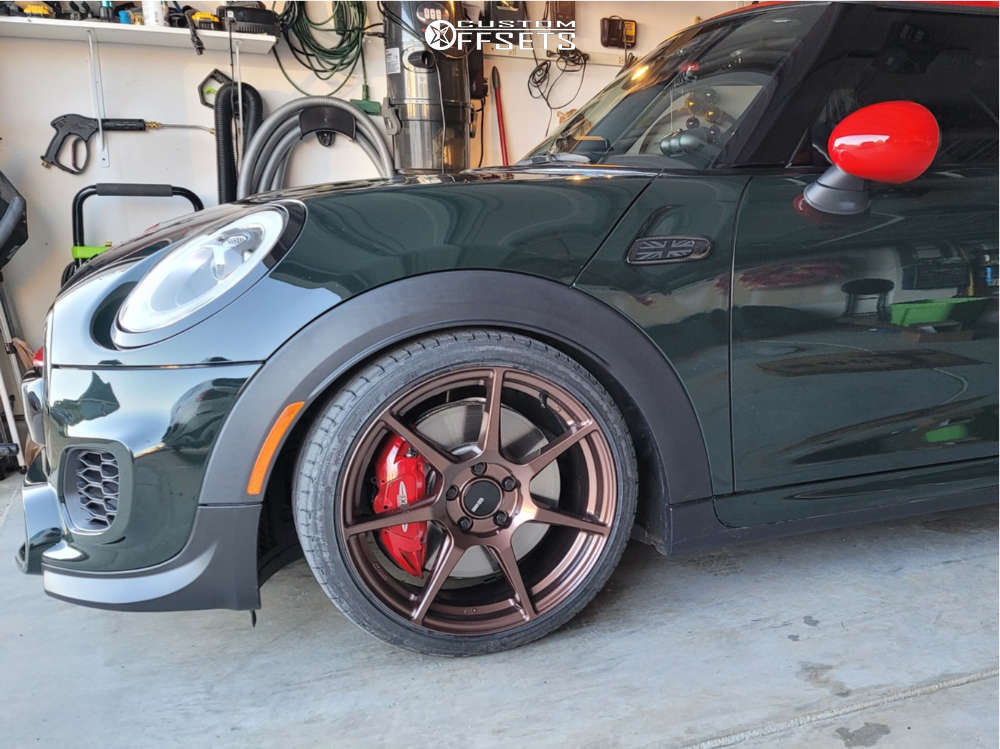 2016 Mini Cooper with 18x8 45 Enkei Tfr and 225/35R18 Bridgestone ...