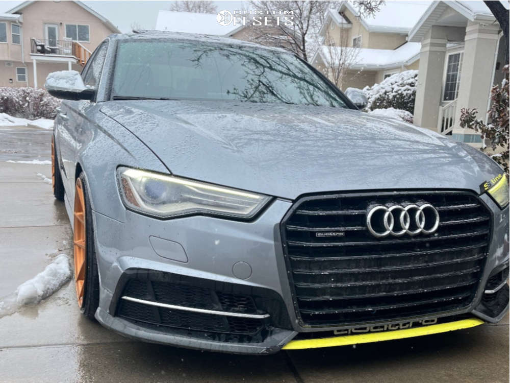 2017 Audi A6 Quattro with 20x10.5 35 Aodhan Aff7 and 255/30R20 Delinte ...