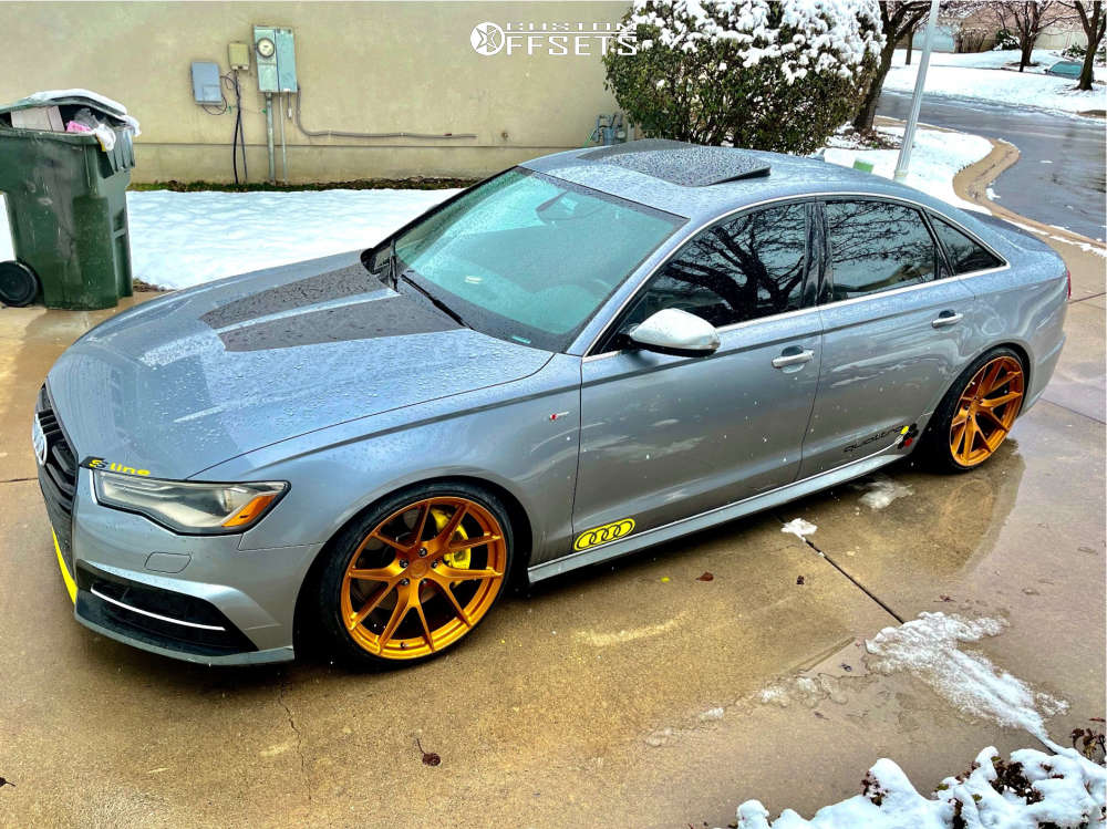 2017 Audi A6 Quattro with 20x10.5 35 Aodhan Aff7 and 255/30R20 Delinte D7 Thunder and Coilovers ...