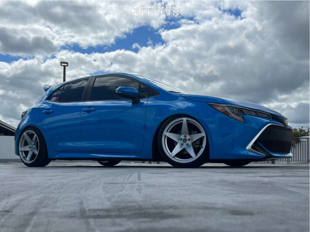 2019 Toyota Corolla with 18x9.5 22 Heritage Imola Monoc and 225/40R18 ...