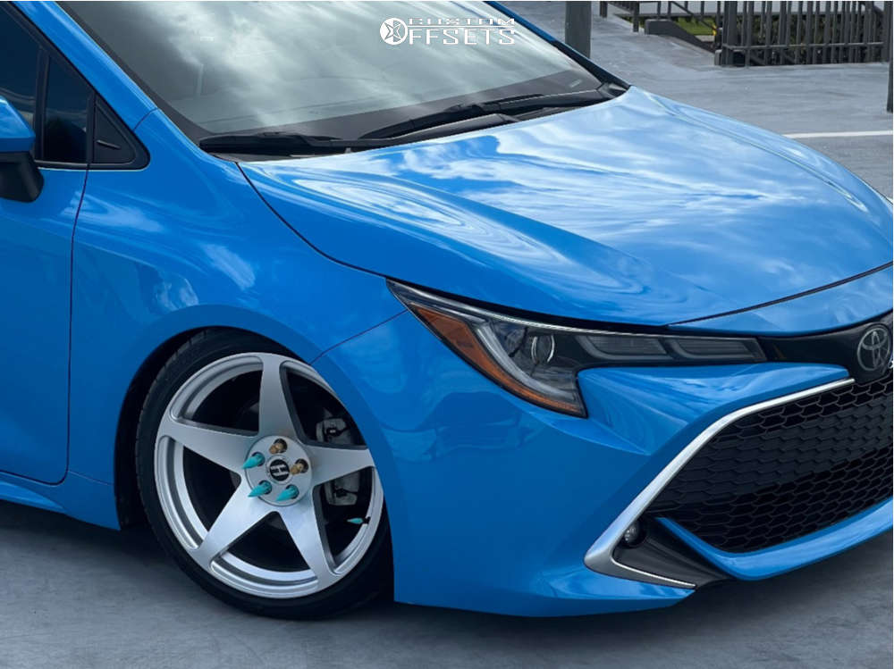 2019 Toyota Corolla with 18x9.5 22 Heritage Imola Monoc and 225/40R18 ...