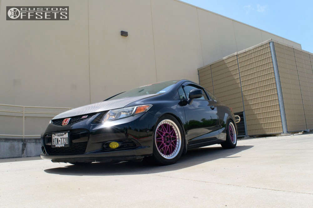 2012 Honda Civic with 17x8 34 Work Rezax and 235/45R17 Nankang AS-1 and ...