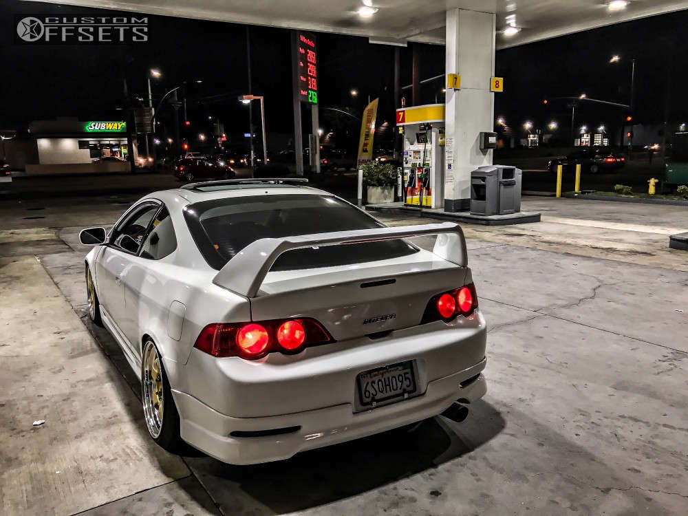 2003 Acura RSX with 18x9.5 40 Work Meister S1 2P and 235/40R18 Goodyear ...