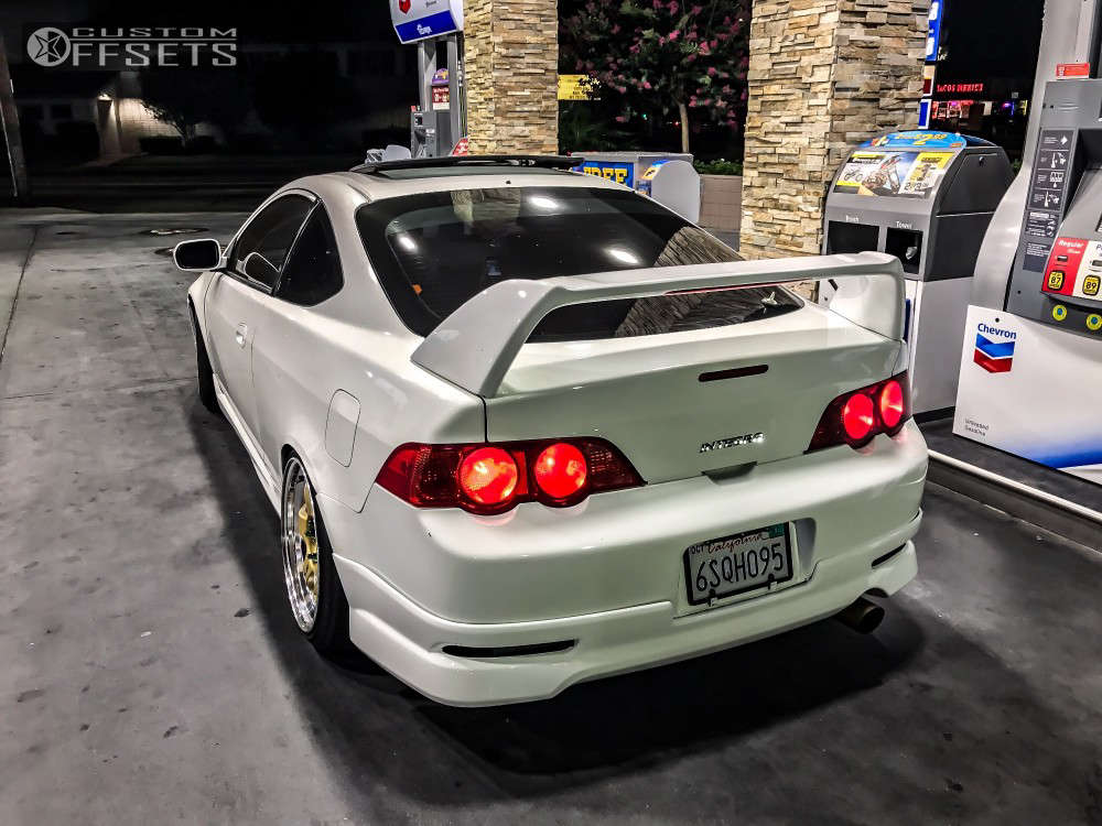 2003 Acura RSX with 18x9.5 40 Work Meister S1 2P and 235/40R18 Goodyear ...