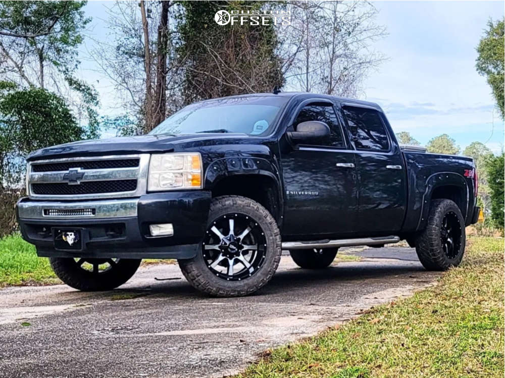 2009 Chevrolet Silverado 1500 with 20x10 -24 Moto Metal MO970 and 275 ...
