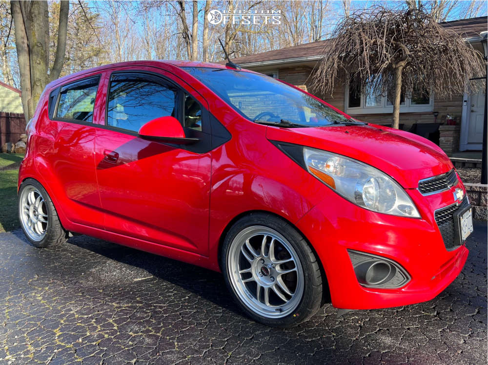 2014 Chevrolet Spark with 17x7 35 Enkei Rpf1 and 215/40R17 Falken ...