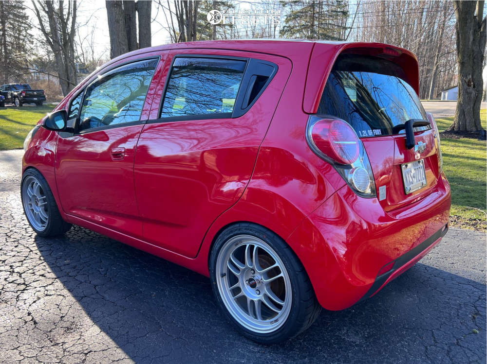 2014 Chevrolet Spark with 17x7 35 Enkei Rpf1 and 215/40R17 Falken ...