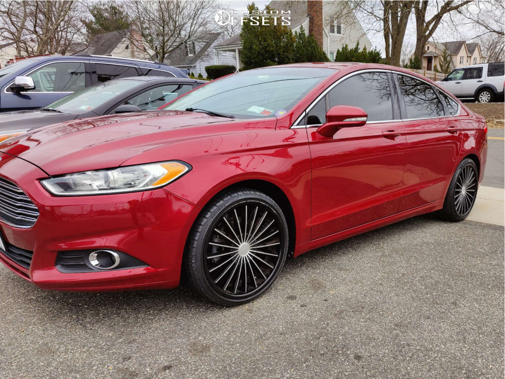 2014 Ford Fusion with 20x8.5 38 Kronik Kush and 225/35R20 Delinte D7 ...