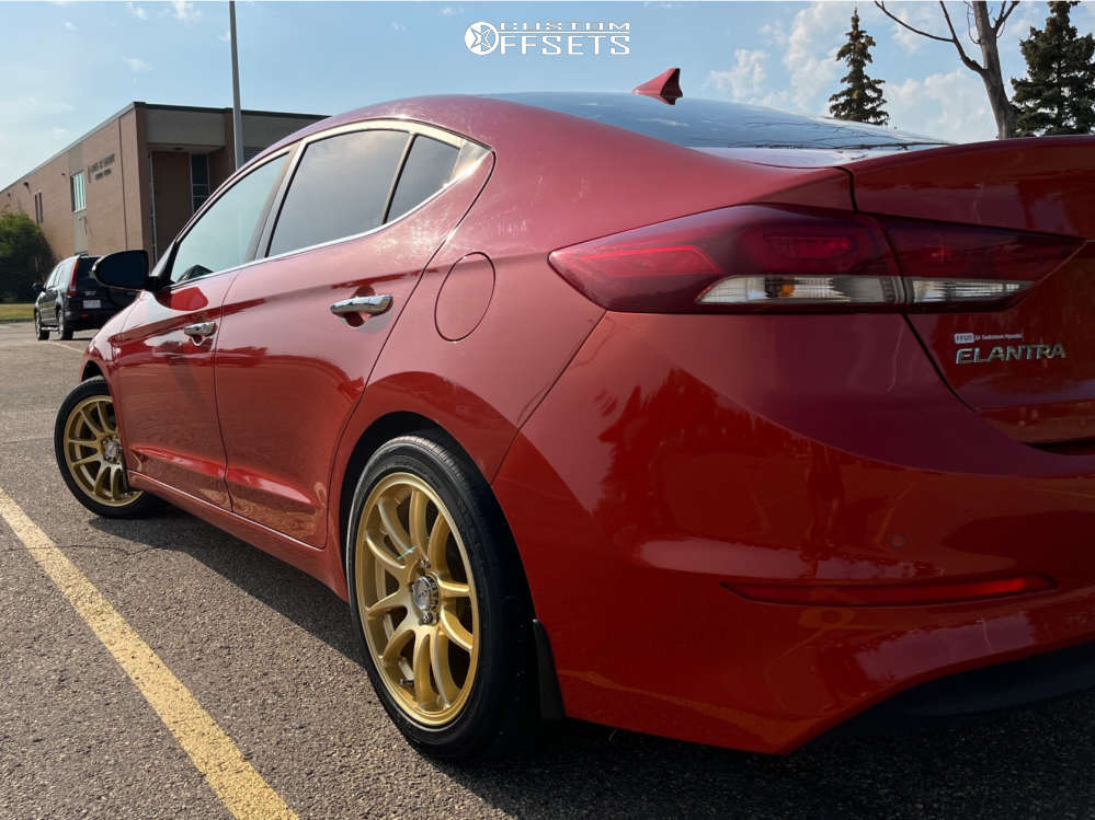 2017 Hyundai Elantra with 17x8 35 RTX R-Spec Stag and 225/45R17 Nexen N ...