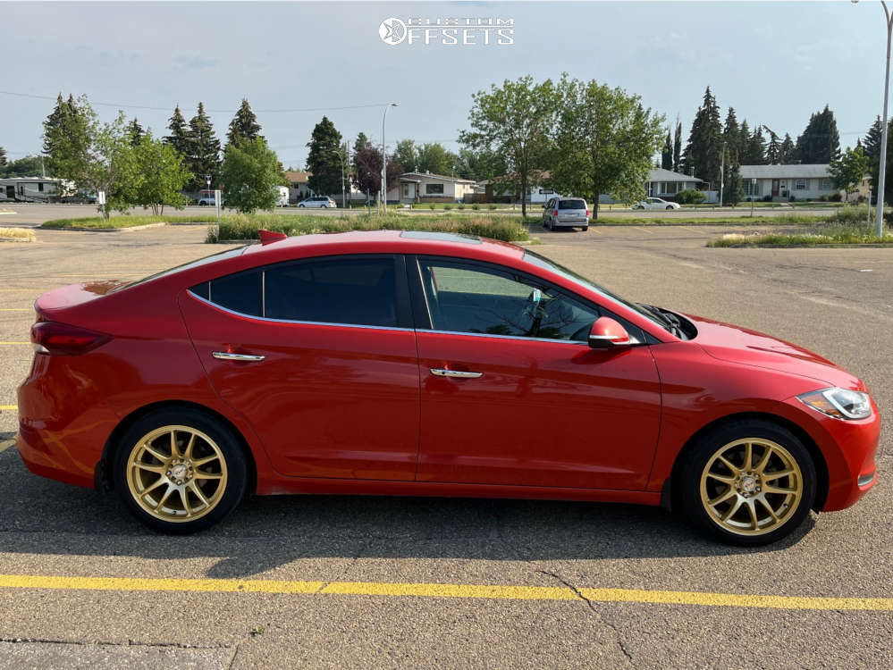 2017 Hyundai Elantra with 17x8 35 RTX R-Spec Stag and 225/45R17 Nexen N ...