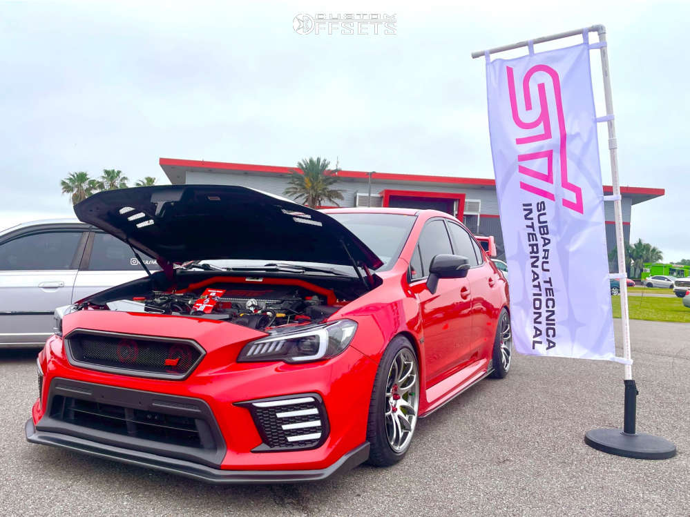 2019 Subaru WRX STI with 18x9.5 38 Work Emotion Cr Kiwami and 245/45R18 ...