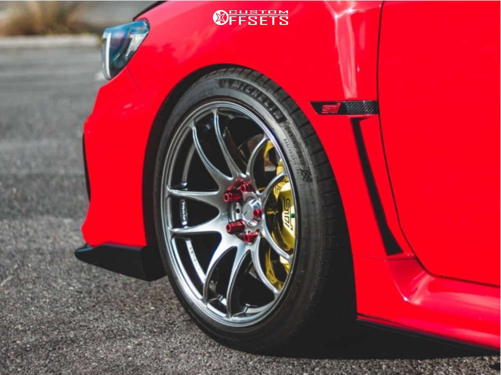 2019 Subaru WRX STI with 18x9.5 38 Work Emotion Cr Kiwami and 245/45R18 ...