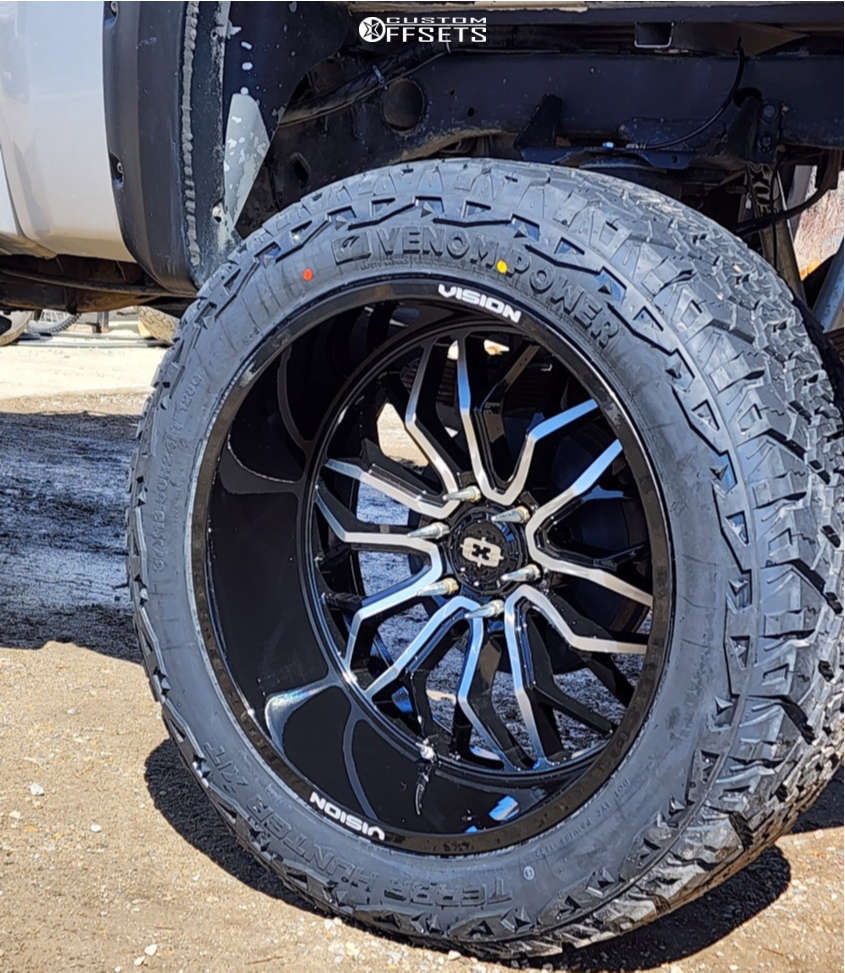 2013 Chevrolet Silverado 1500 with 24x12 -51 Vision Riot and 37/13.5R24 ...