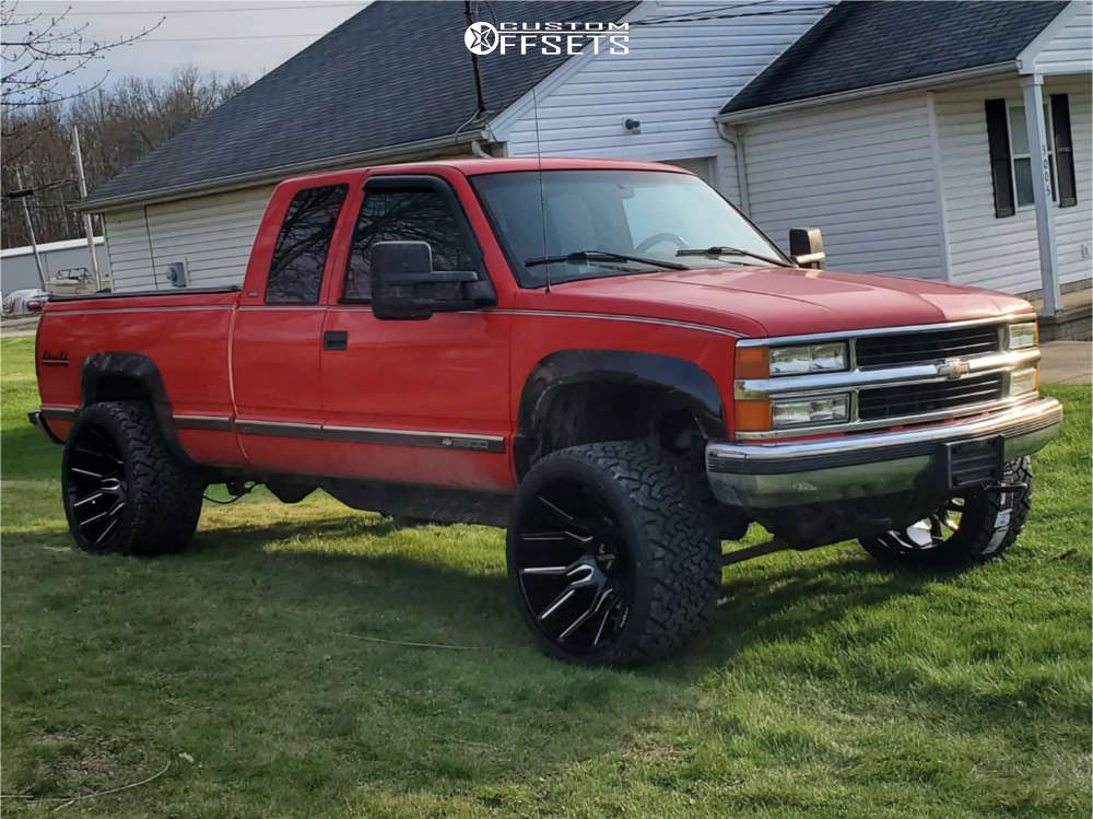 1996 Chevrolet K2500 with 24x14 -81 ARKON OFF-ROAD Roosevelt and 33/14 ...