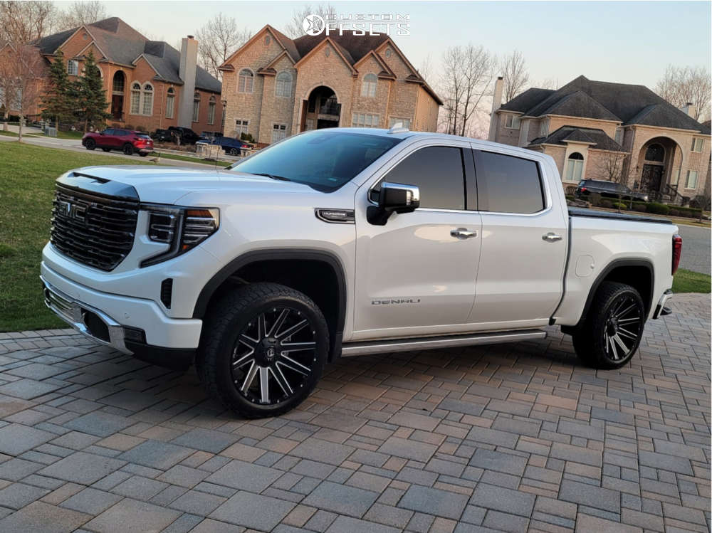 2023 GMC Sierra 1500 with 22x10 -19 Fuel Contra and 285/45R22 Cooper Discoverer At3 4s and ...