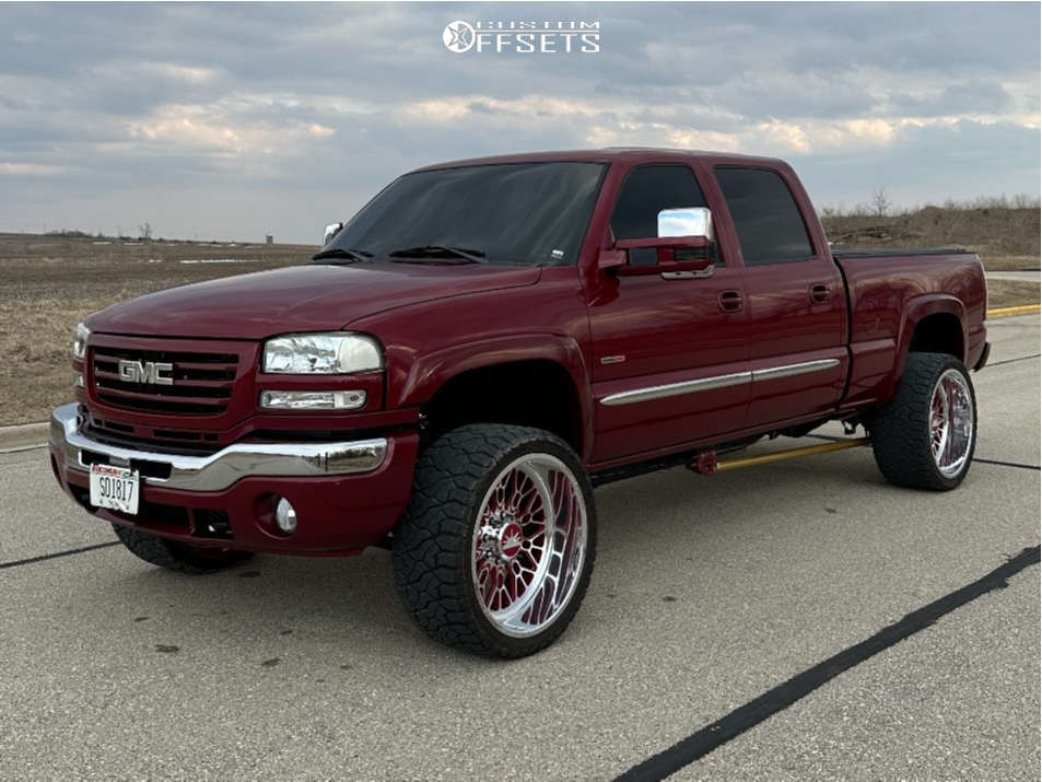 2005 GMC Sierra 2500 HD with 24x12 -44 Liberty Forged Lbty15 and 33/13 ...