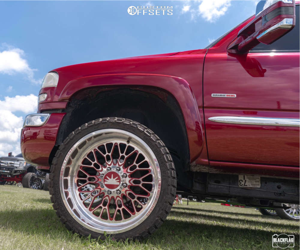 2005 GMC Sierra 2500 HD with 24x12 -44 Liberty Forged Lbty15 and 33/13 ...