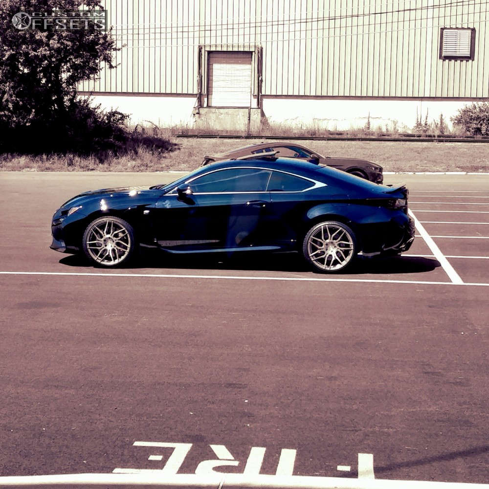 2016 Lexus RC F with 20x9 22 Rohana RFX7 and 245/35R20 Nankang NS-20 ...