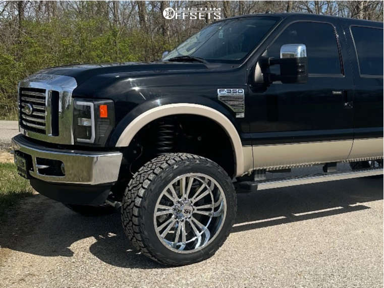 2010 Ford F-350 Super Duty with 24x12 -44 Hardrock Spine Xposed and 325/45R24 Nitto Recon ...