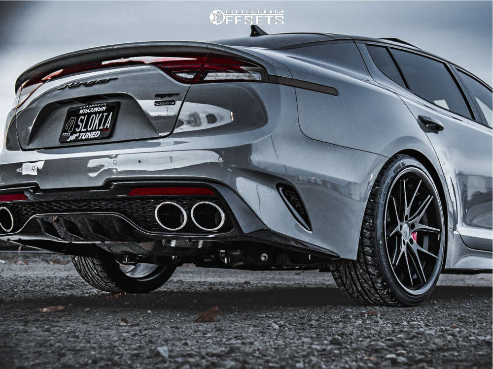 2022 Kia Stinger with 20x9 35 Ferrada Fr2 and 245/35R20 Ohtsu Fp8000 and Lowering Springs ...