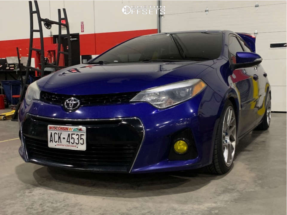 2015 Toyota Corolla with 18x8.5 35 Anovia Elder and 225/40R18 Vercelli ...