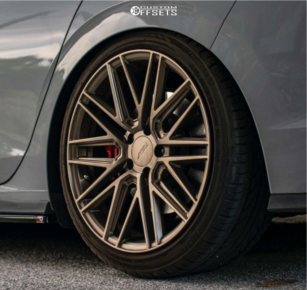 2022 Volkswagen GTI with 18x8.5 40 TSW Pescara and 225/40R18 Delinte D7 ...