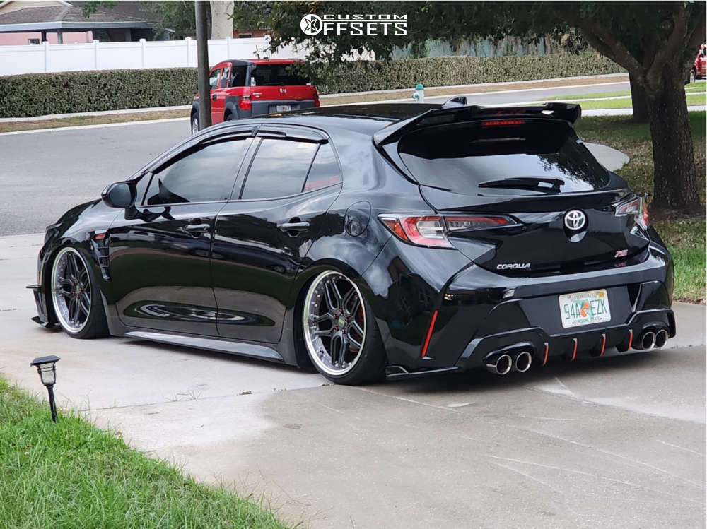 2021 Toyota Corolla with 18x8.5 30 ESR Cs15 and 215/35R18 Bridgestone ...