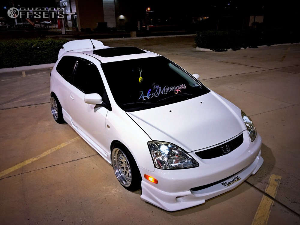 2002 Honda Civic with 16x9 15 CCW Classic and 205/40R16 Nitto Invo and ...