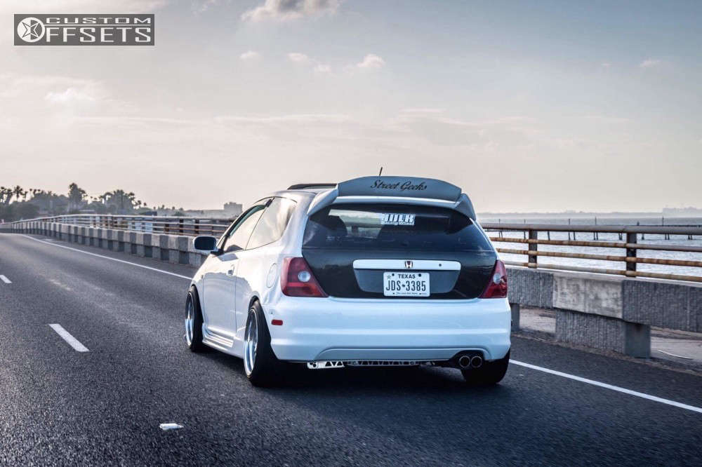 2002 Honda Civic with 16x9 15 CCW Classic and 205/40R16 Nitto Invo and ...