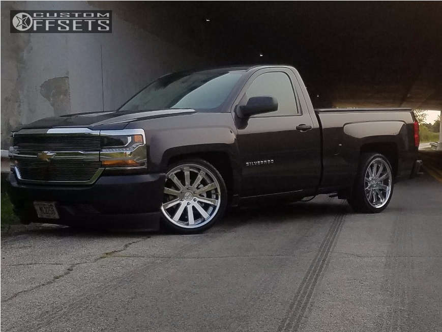 2016 Chevrolet Silverado 1500 with 22x9.5 30 Heavy Hitters HH10 and 265 ...