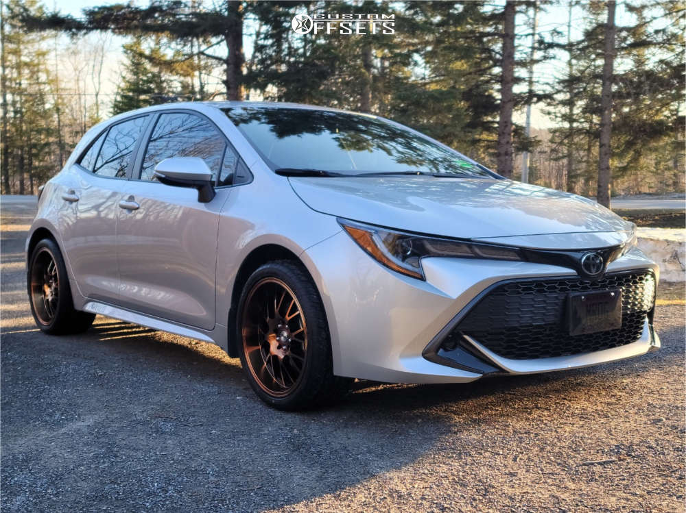 2022 Toyota Corolla with 18x8.5 30 Shift Crank and 225/35R18 Vercelli ...