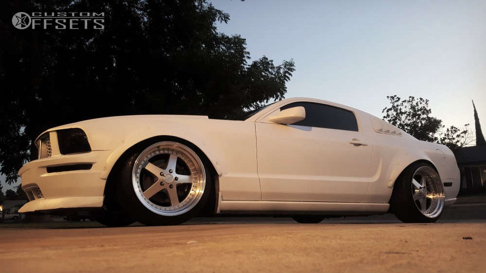 2008 Ford Mustang with 19x10.5 15 ESR SR04 and 235/35R19 Nexen 3000 and ...