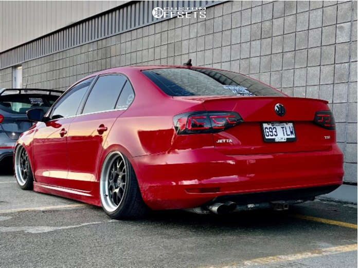 2015 Volkswagen Jetta with 18x9.5 40 Versus Racing Vs824 and 235/40R18 ...