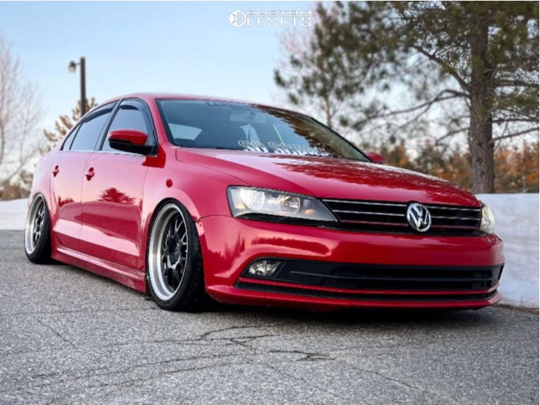 2015 Volkswagen Jetta with 18x9.5 40 Versus Racing Vs824 and 235/40R18 ...