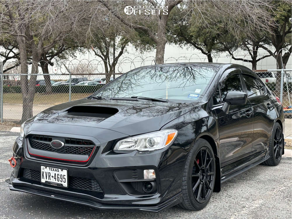 2017 Subaru WRX with 18x8.5 35 Enkei TS10 and 245/40R18 Michelin Pilot ...