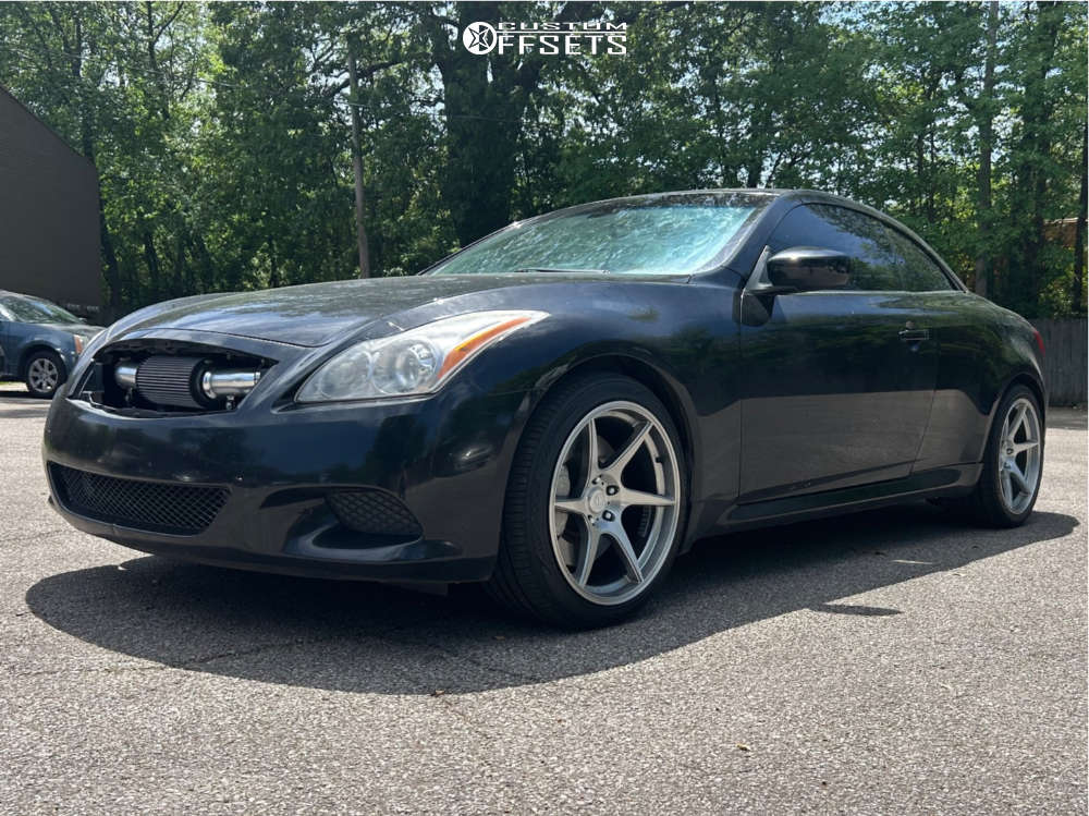 2009 INFINITI G37 with 19x9.5 22 Anovia Titan and 245/40R19 Kumho Ecsta ...
