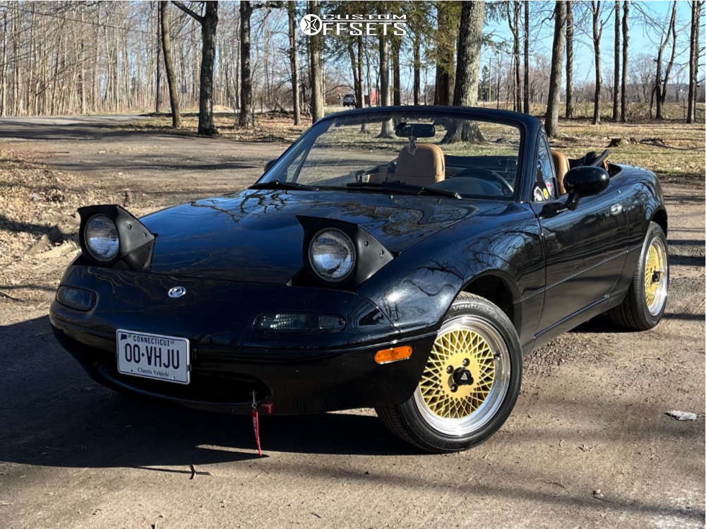 1996 Mazda Miata with 15x7 37 Enkei 92 and 195/50R15 Hankook Ventus V2 ...