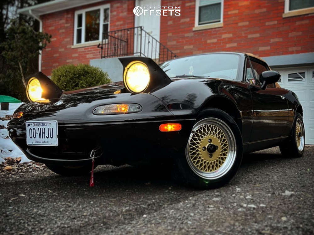 1996 Mazda Miata with 15x7 37 Enkei 92 and 195/50R15 Hankook Ventus V2 ...