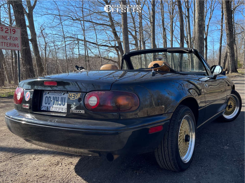 1996 Mazda Miata with 15x7 37 Enkei 92 and 195/50R15 Hankook Ventus V2 ...