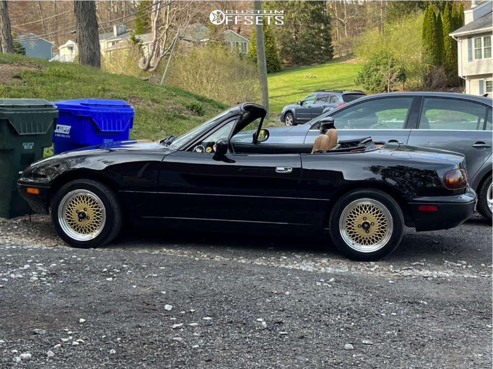 1996 Mazda Miata with 15x7 37 Enkei 92 and 195/50R15 Hankook Ventus V2 ...